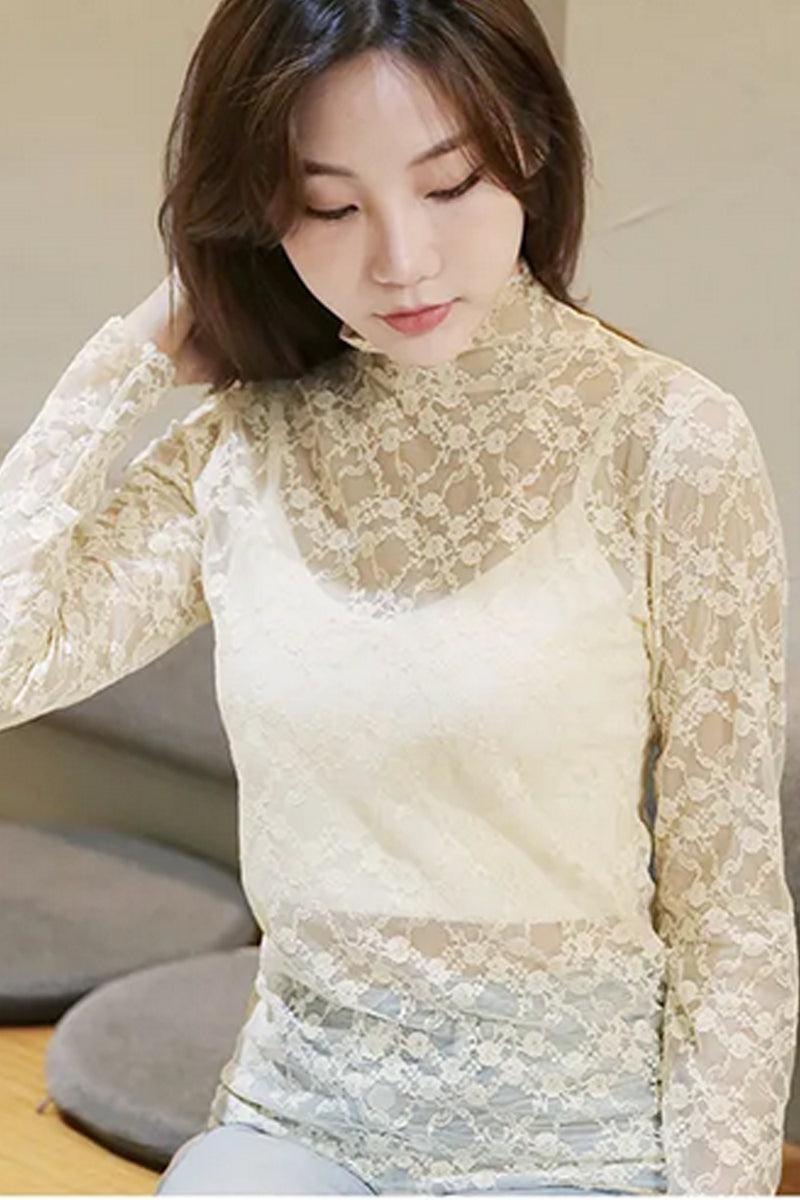 Long Sleeve High Neck Transparent Shirts – Tomscloth