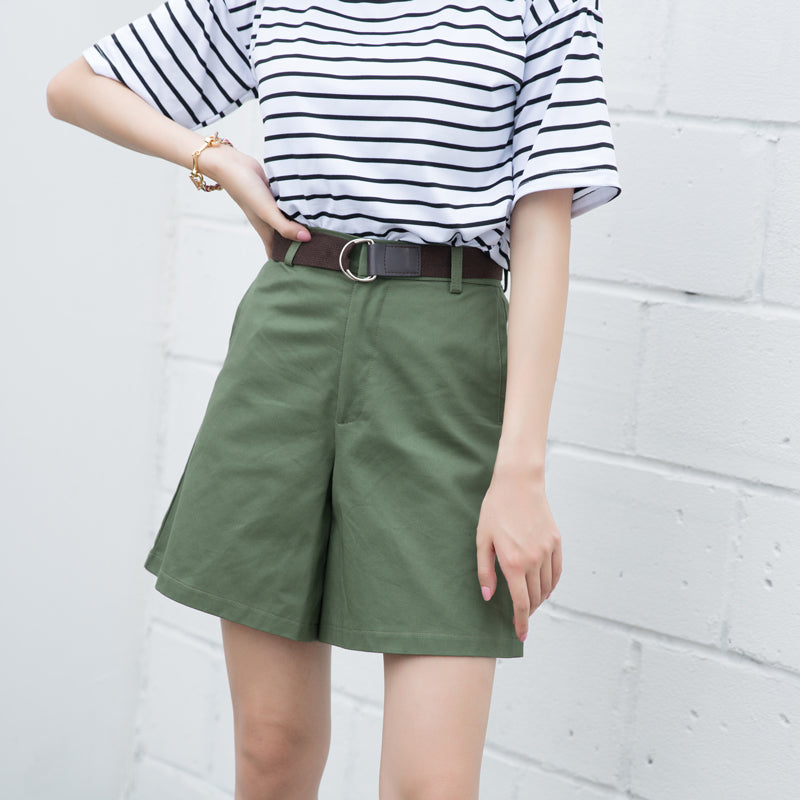 High Waist Wide Legs Basic Short Pants – Tomscloth
