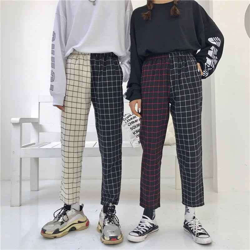Half Color Plaid Pants – Tomscloth