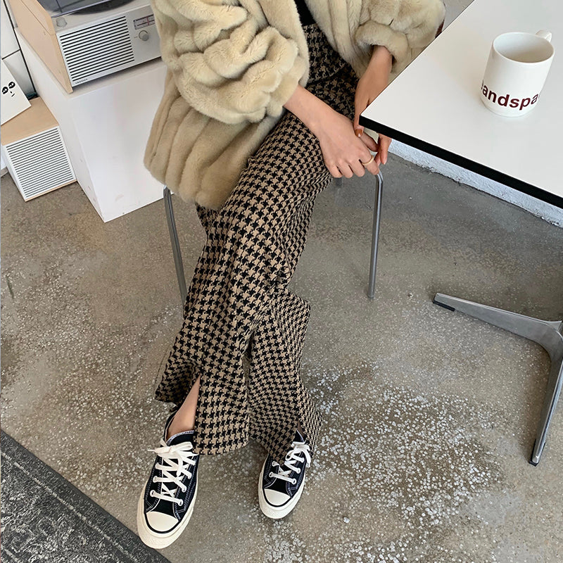 Vintage Plaid Split Pants – Tomscloth