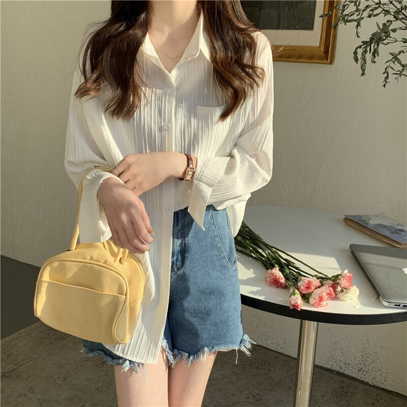 Loose Sun Screen Casual Blouse Shirt – Tomscloth