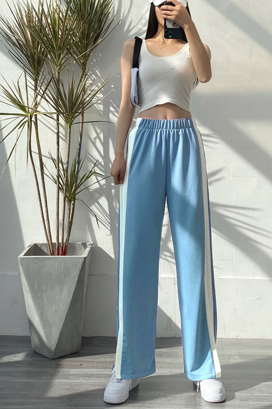 High Waist Side Split Wide Leg Pants – Tomscloth