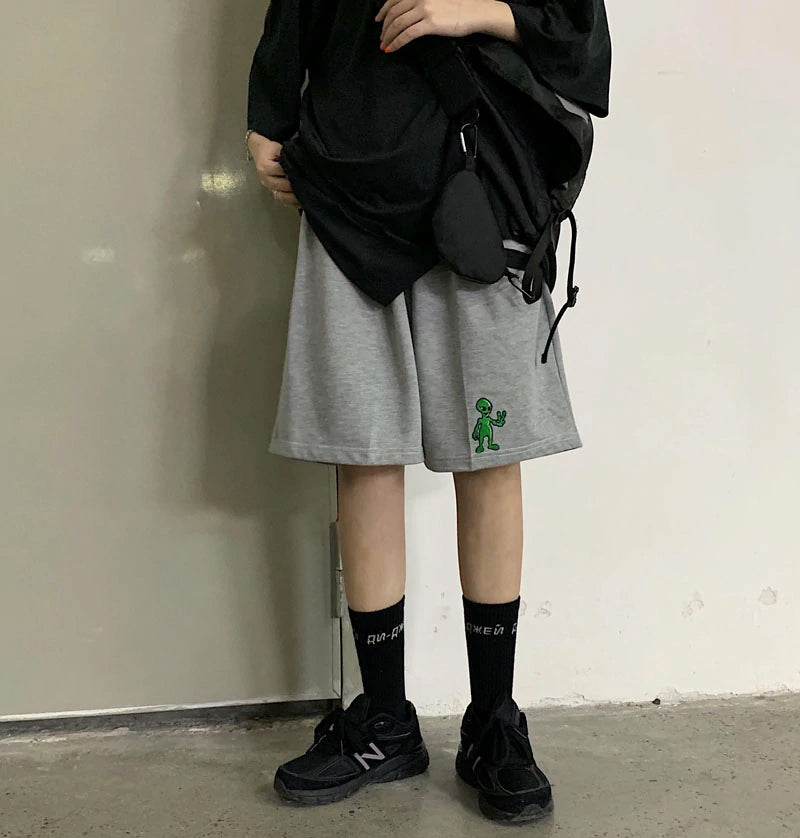 High Waist Alien Pattern Short Pants – Tomscloth