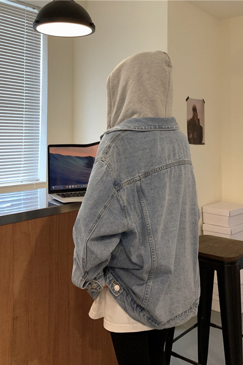 Loose Hooded Style Denim Jeans Jacket – Tomscloth