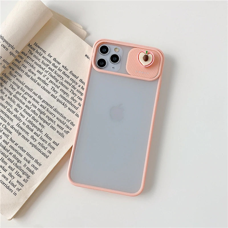Fruit Pattern Slide Camera Lens Protection Case For iPhone – Tomscloth